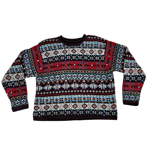 croft & barrow | Sweaters | Vintage Chunky Fair Isle Sweater Croft ...